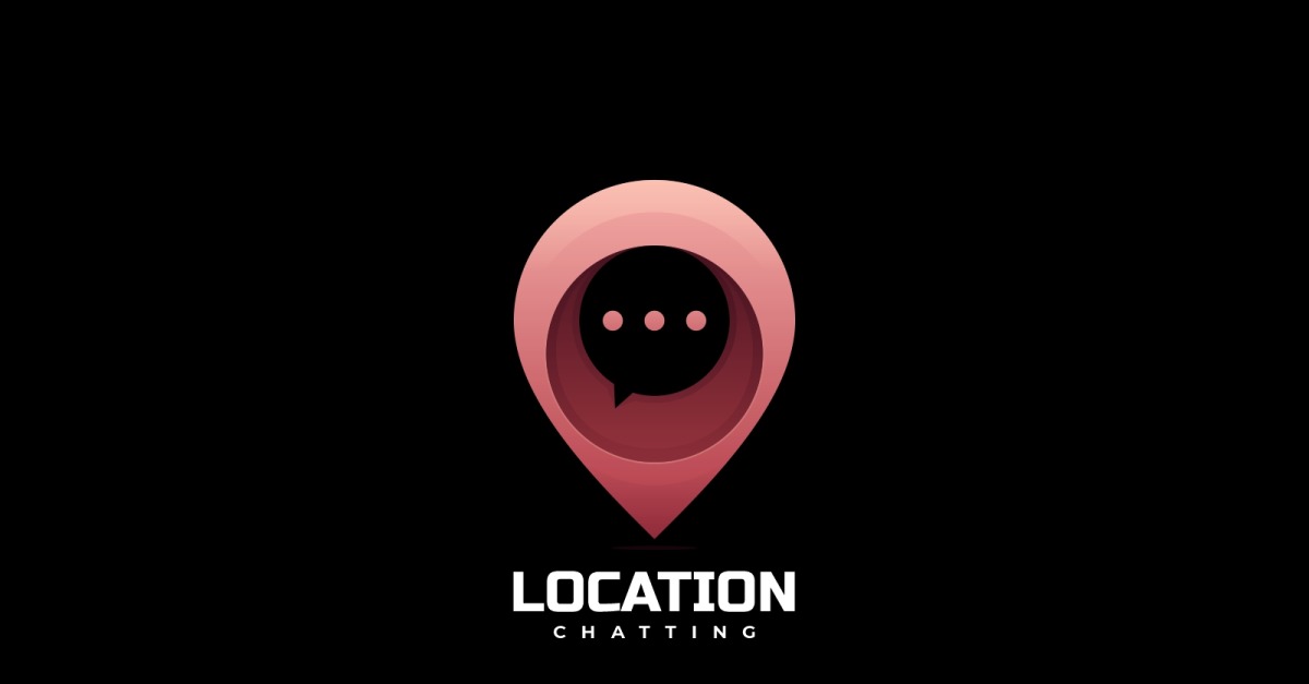 Location Chat Gradient Logo #216178 - TemplateMonster