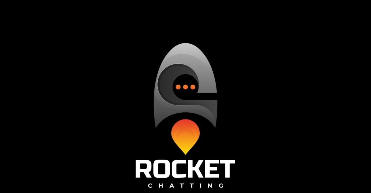 Rocket Chat Gradient Logo Style #216220 - TemplateMonster