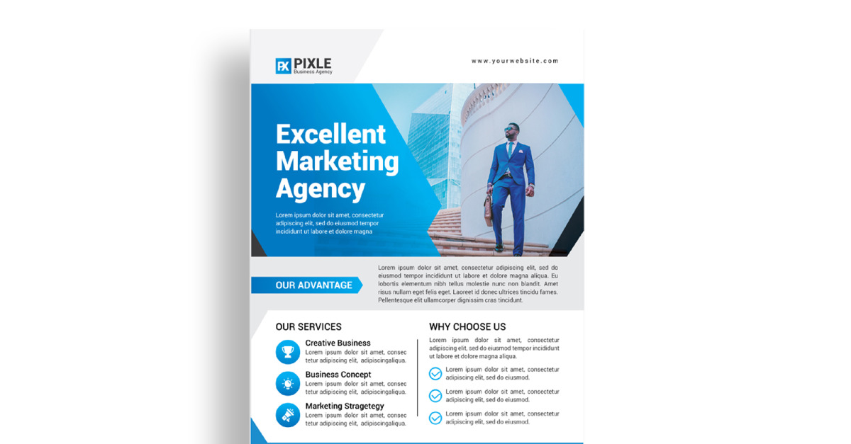 Corporate Print Ready Flyer Template - TemplateMonster