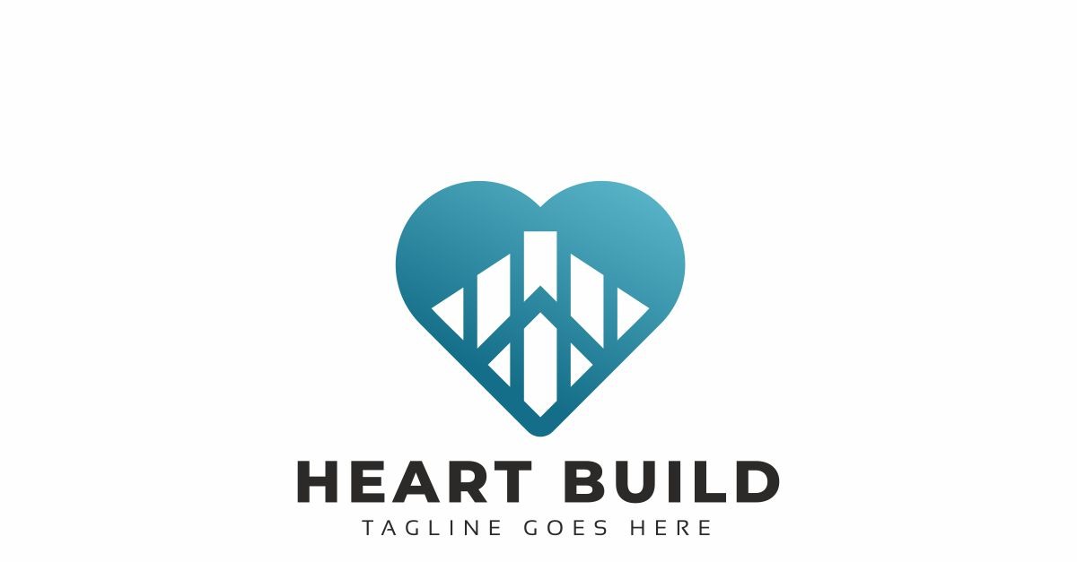 Heart Build Logo Template #216760 - TemplateMonster