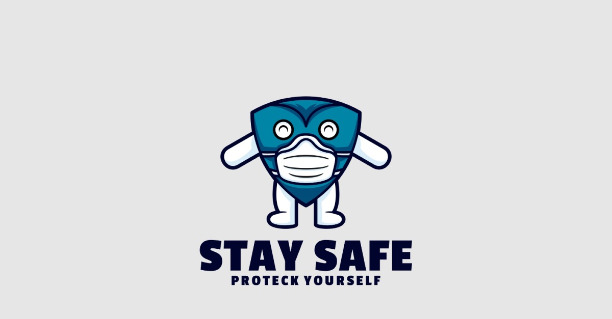 Stay Safe Cartoon Logo Style #216717 - TemplateMonster