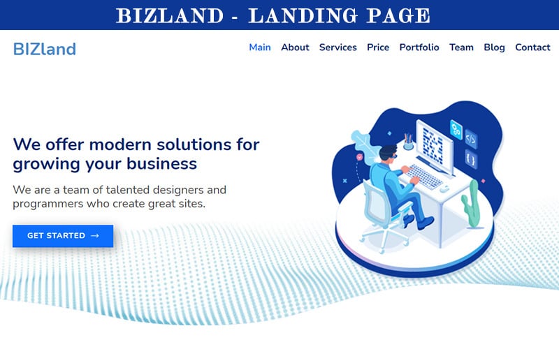 BizLand - Landing Page Template #216979 - TemplateMonster