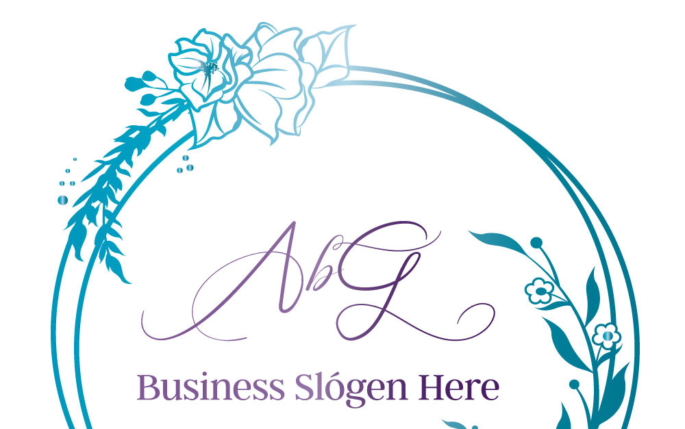 ABG (Letters Calligraphy,Floral.circle) - TemplateMonster