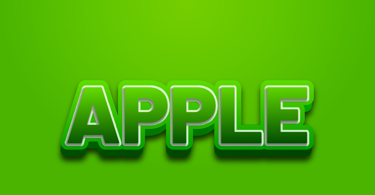 Apple 3D Text Banner Template #217197 - TemplateMonster