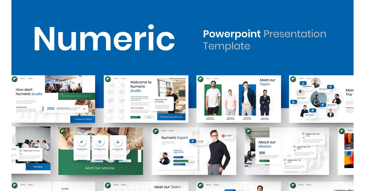 Numerisch – Business PowerPoint-Vorlage - TemplateMonster