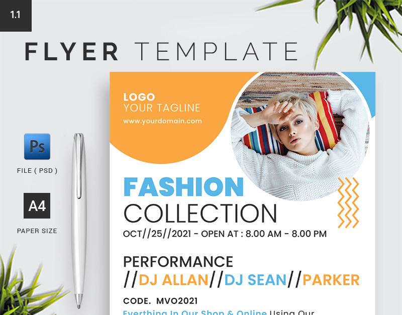 Coleção de moda - Flyer Template 1.2 - TemplateMonster