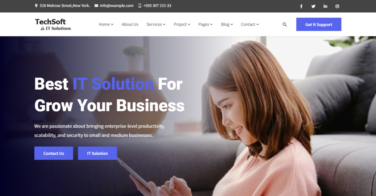 TechSoft - IT Solutions & Business Services Website Template