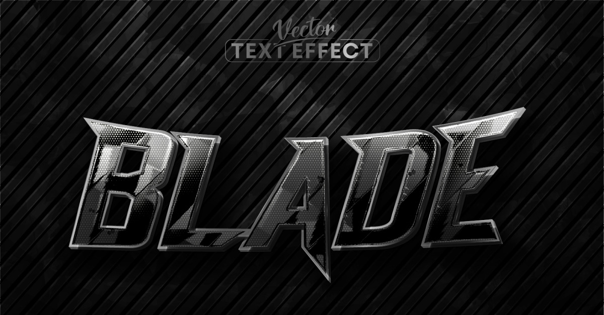 Blade - Editable Text Effect, Font Style, Graphics Illustration