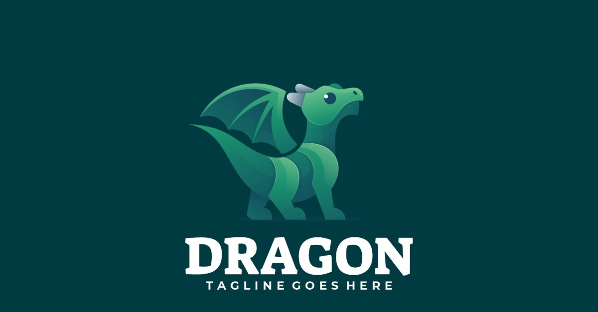 Dragon Gradient Color Logo Template #217698 - TemplateMonster