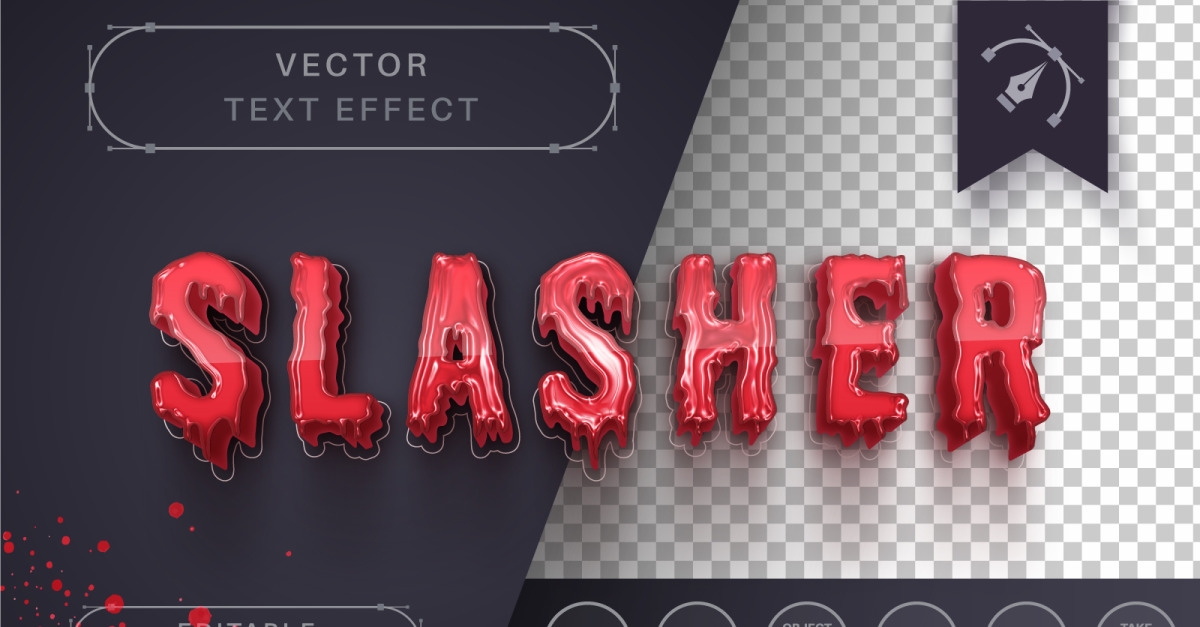 Slasher - Editable Text Effect, Font Style, Graphics Illustration