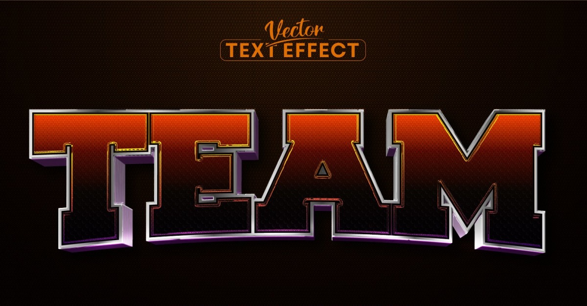 Team - Editable Text Effect, Font Style, Graphics Illustration