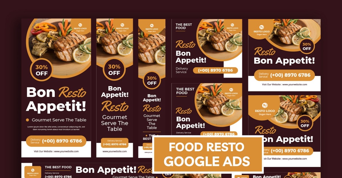 Food Resto Google Ads Template #217825 - TemplateMonster