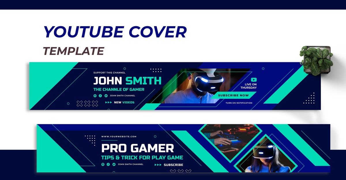 Pro Gamer Channel Youtube Cover #217952 - TemplateMonster