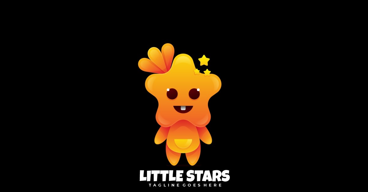 Little Star Logo-Stil mit Farbverlauf - TemplateMonster