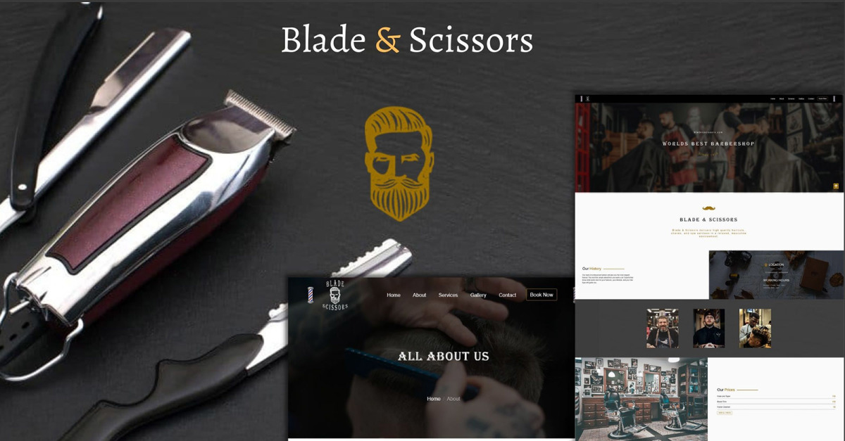 Modello di barbiere | Html5, Bootstrap5, Responsive Design