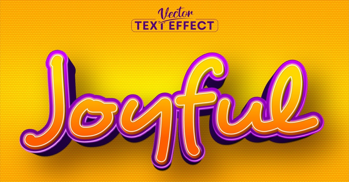 Joyful - Cartoon Style, Editable Text Effect, Font Style, Graphics ...
