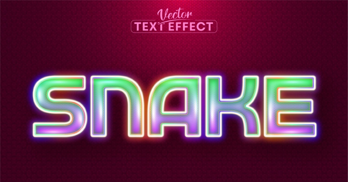 Snake - Cartoon Style, Editable Text Effect, Font Style, Graphics ...