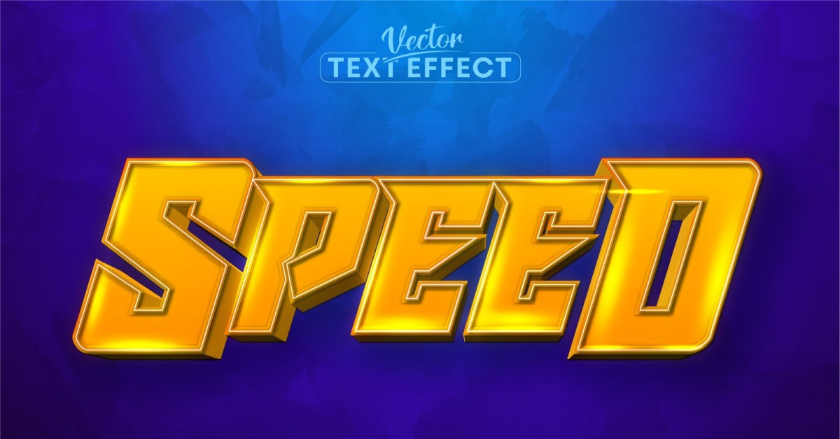 Speed - Orange Color Style, Editable Text Effect, Font Style, Graphics ...