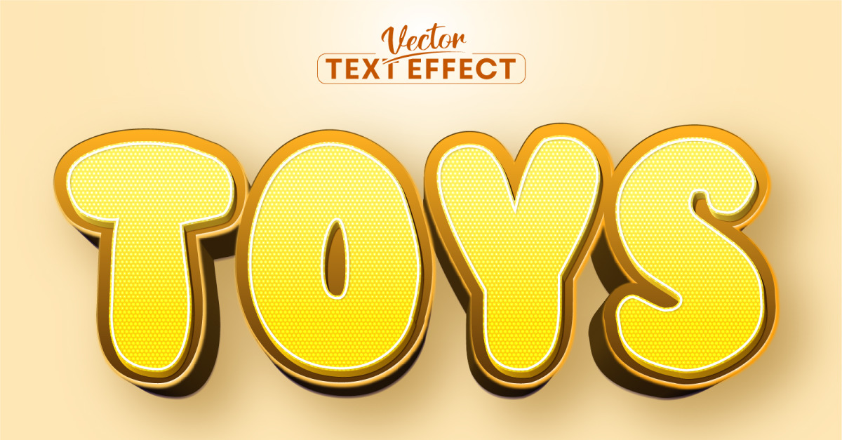 Toys - Cartoon Style, Editable Text Effect, Font Style, Graphics ...