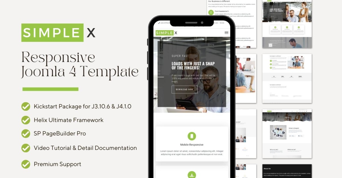 SimpleX - Responsive Joomla 4 Template - TemplateMonster
