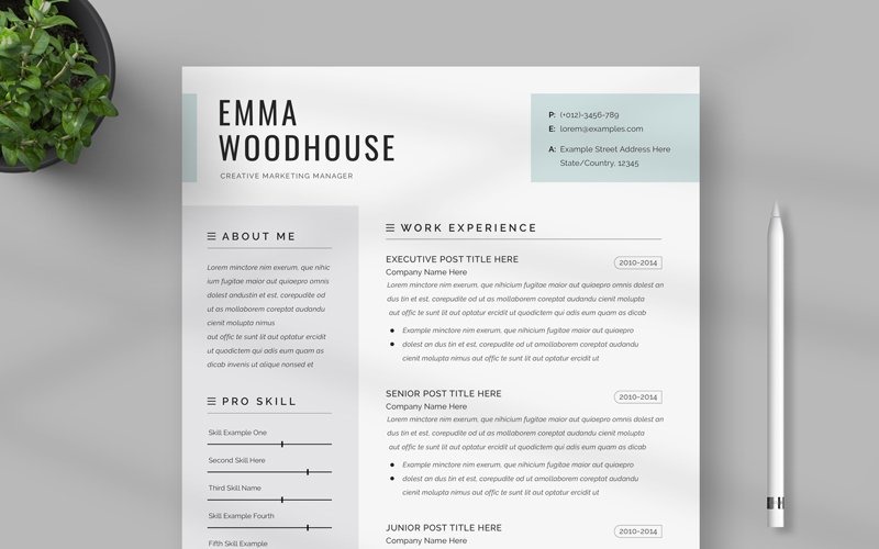 Creative Resume Template and Cover Letter - TemplateMonster