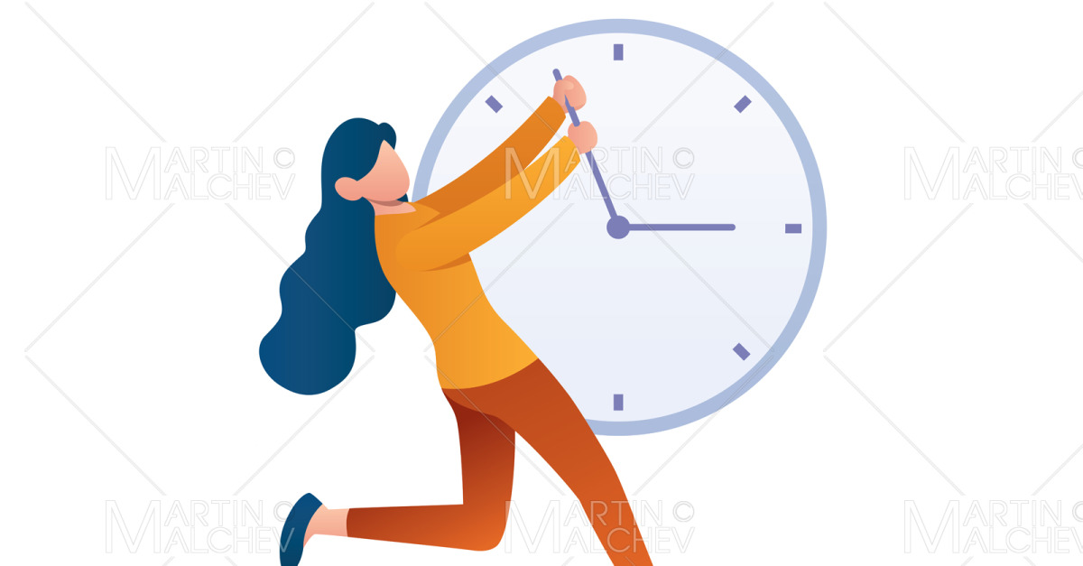 Bring Back Time Vector Illustration #219130 - TemplateMonster