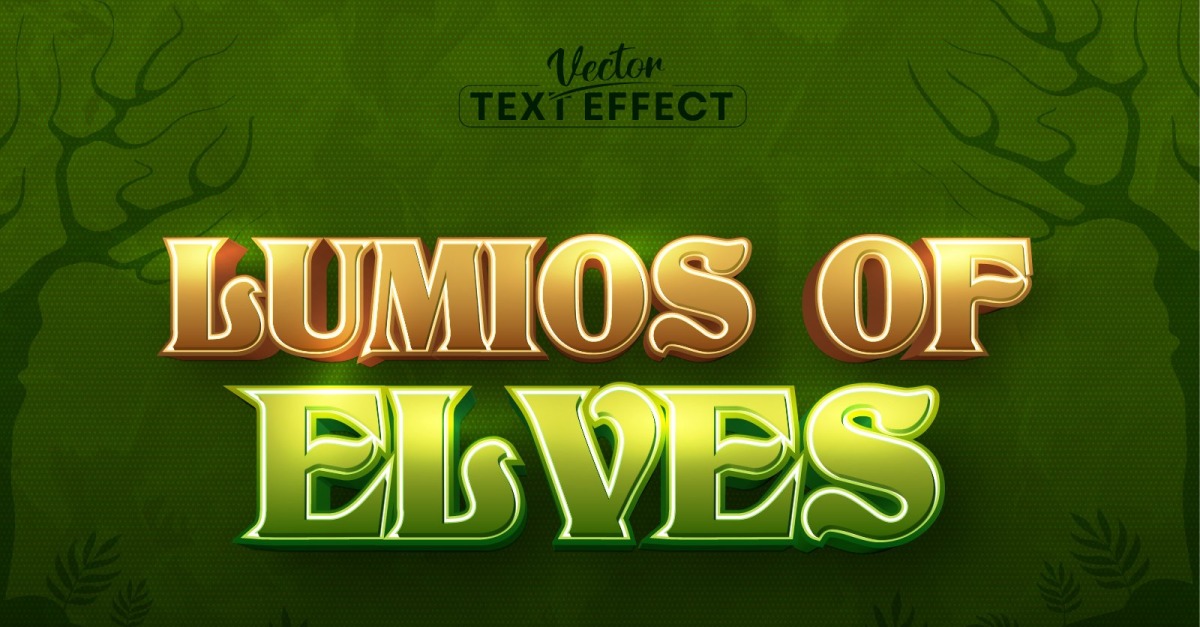 Lumios Of Elves - Forest And Elves Style, Editable Text Effect, Font ...