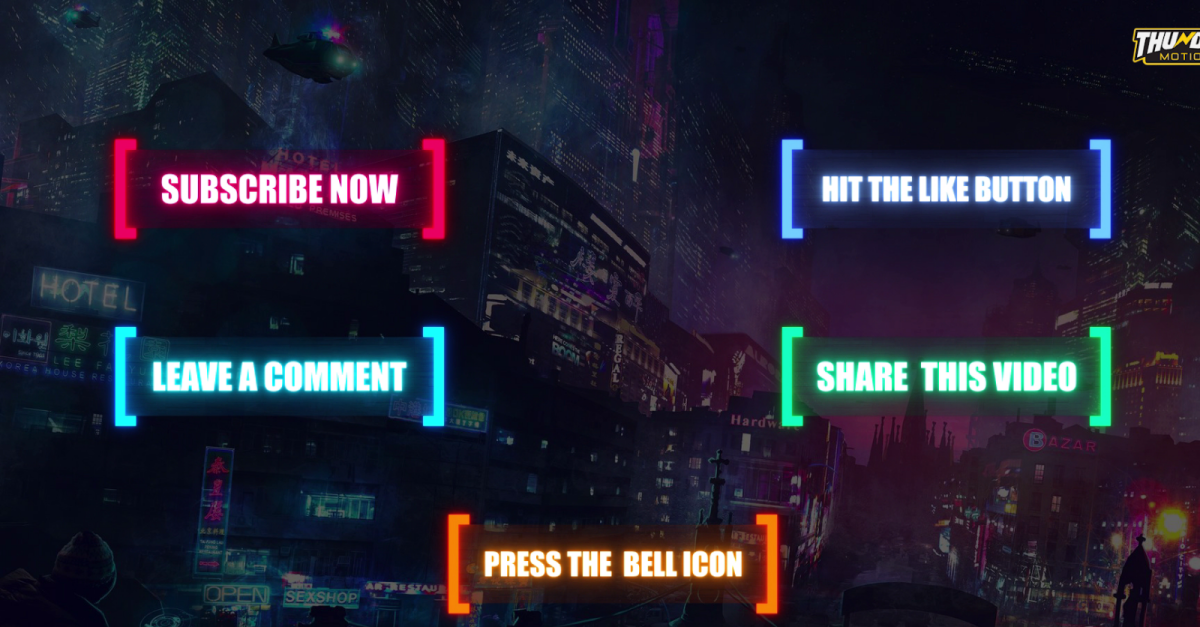 Futuristic YouTube Subscribe Button And Elements Pack - Stock Motion ...