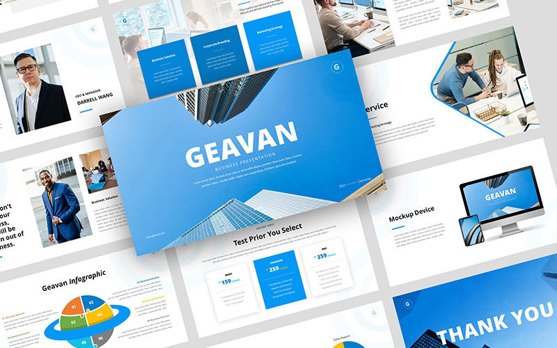 Geavan - Prezentacja biznesowa Szablony prezentacji PowerPoint