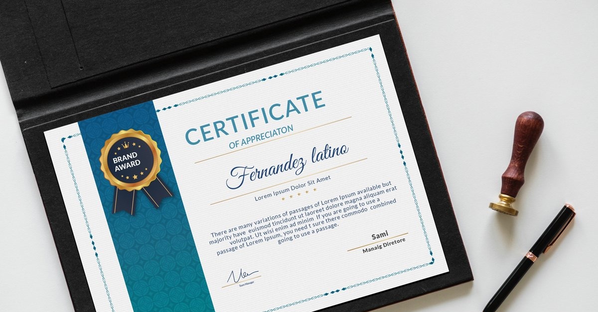 Modern Certificate Template v1.0 #219287 - TemplateMonster