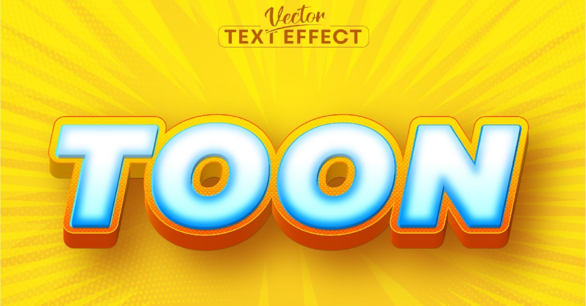 Toon - Cartoon Style, Editable Text Effect, Font Style, Graphics ...
