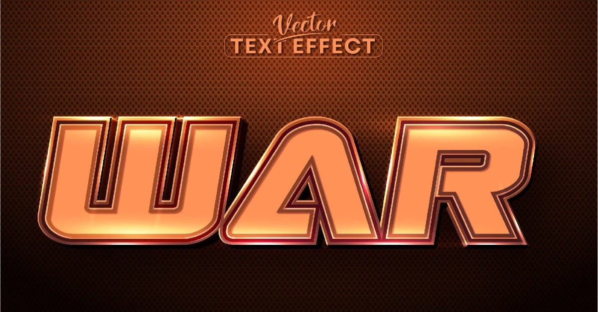 War - Cartoon Style, Editable Text Effect, Font Style, Graphics ...