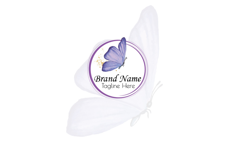 Butterfly Water Color Logo Template #219504 - TemplateMonster