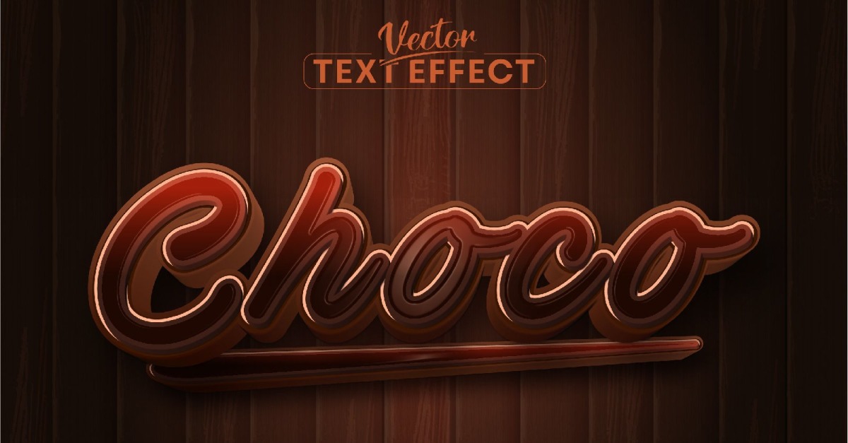 Choco - Cartoon Style, Editable Text Effect, Font Style, Graphics ...