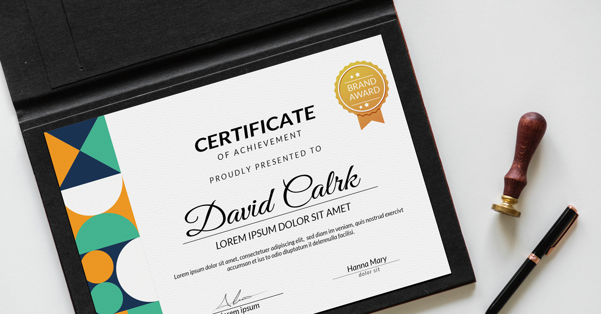 Modern Certificate Template v7.0 #219530 - TemplateMonster