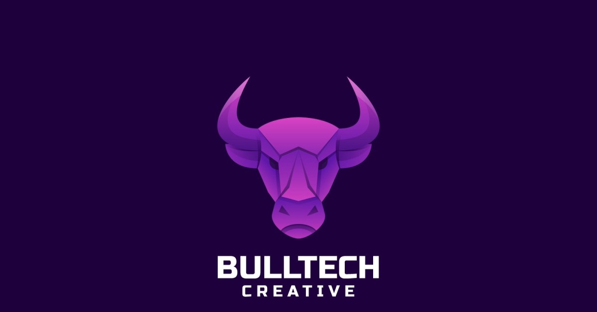 Bull Tech Gradient Logo Template #219627 - TemplateMonster