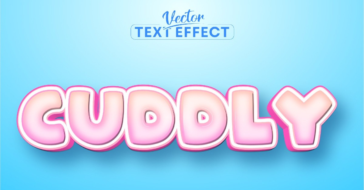 Cuddly - Cartoon Style, Editable Text Effect, Font Style, Graphics ...