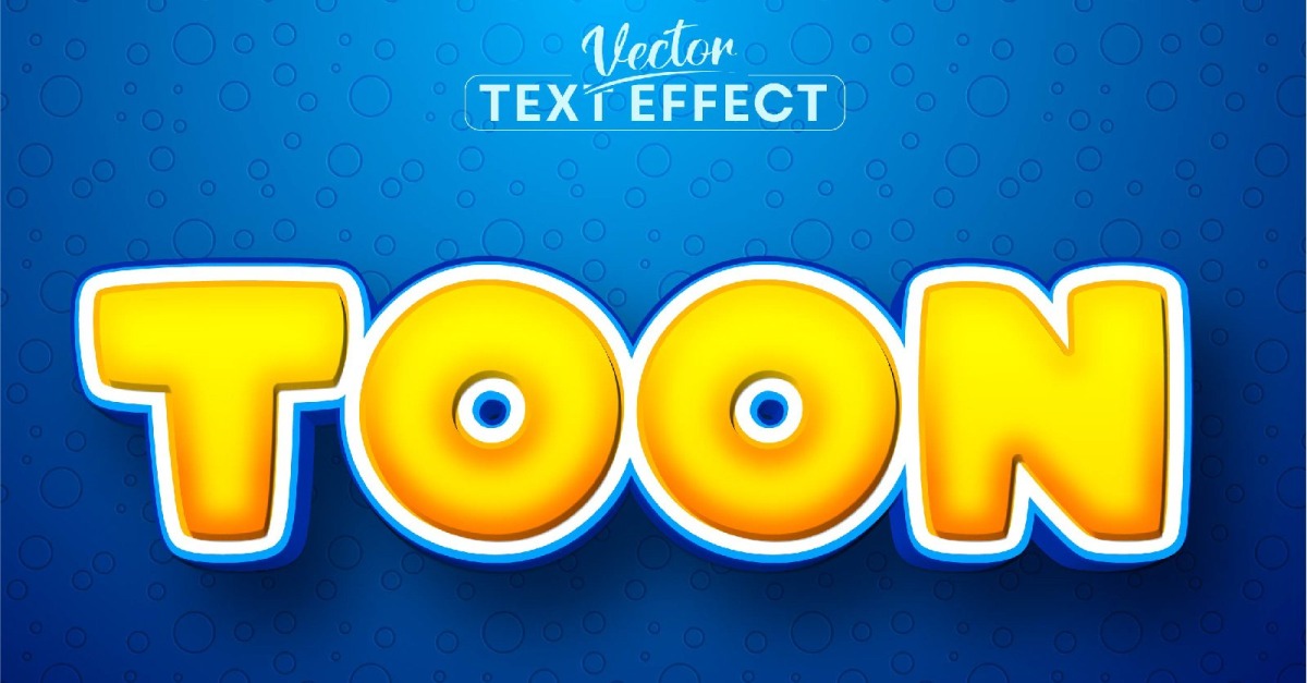Toon - Editable Text Effect, Cartoon Font Style, Graphics Illustration