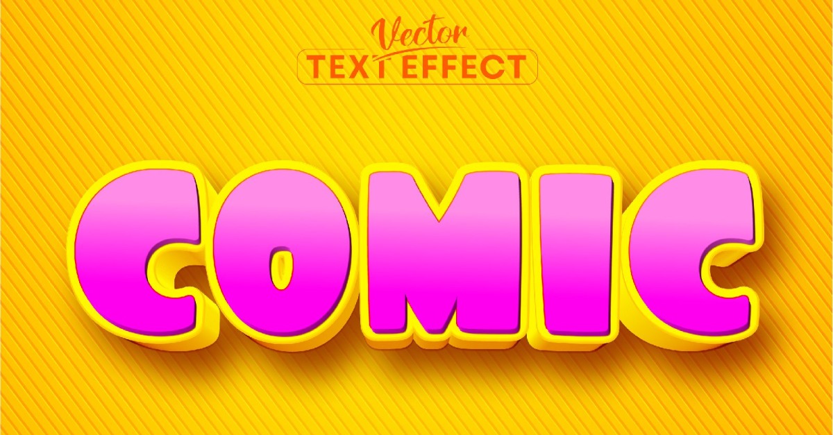 Comic - Editable Text Effect, Comic And Cartoon Font Style, Graphics ...