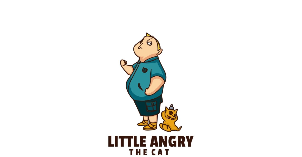 Little Boy Angry Cartoon Logo #219779 - TemplateMonster