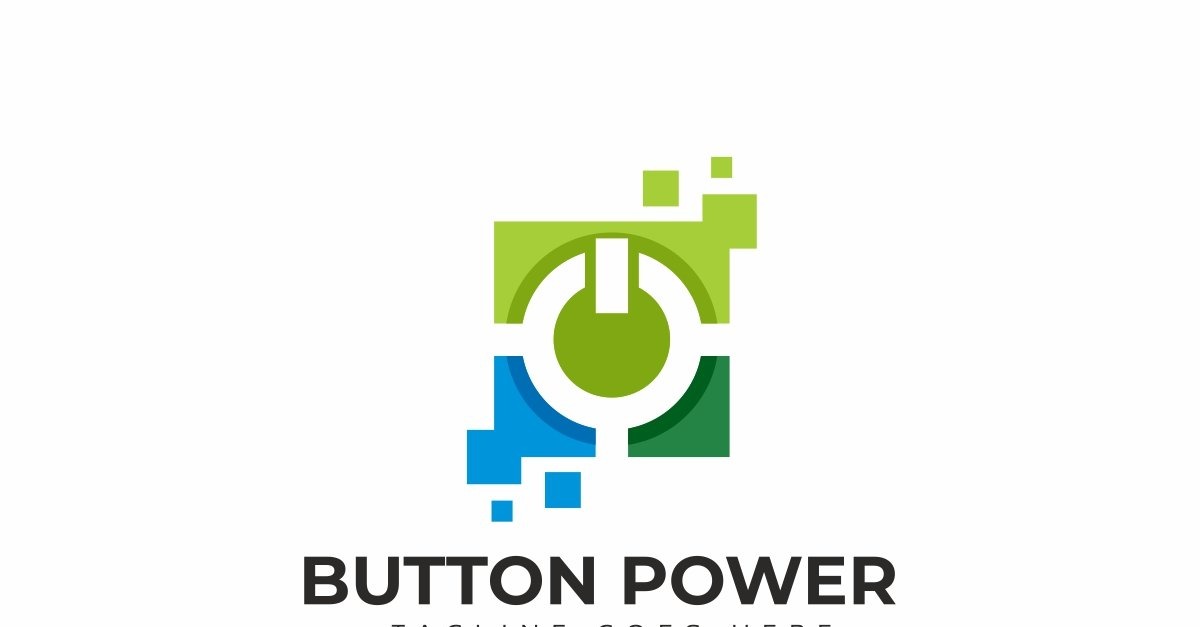 Modèle de logo de puissance de bouton - TemplateMonster