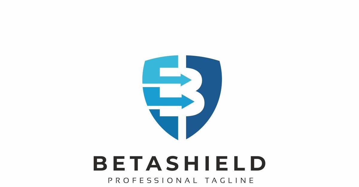 Shield B Letter Arrows Logo Template - TemplateMonster