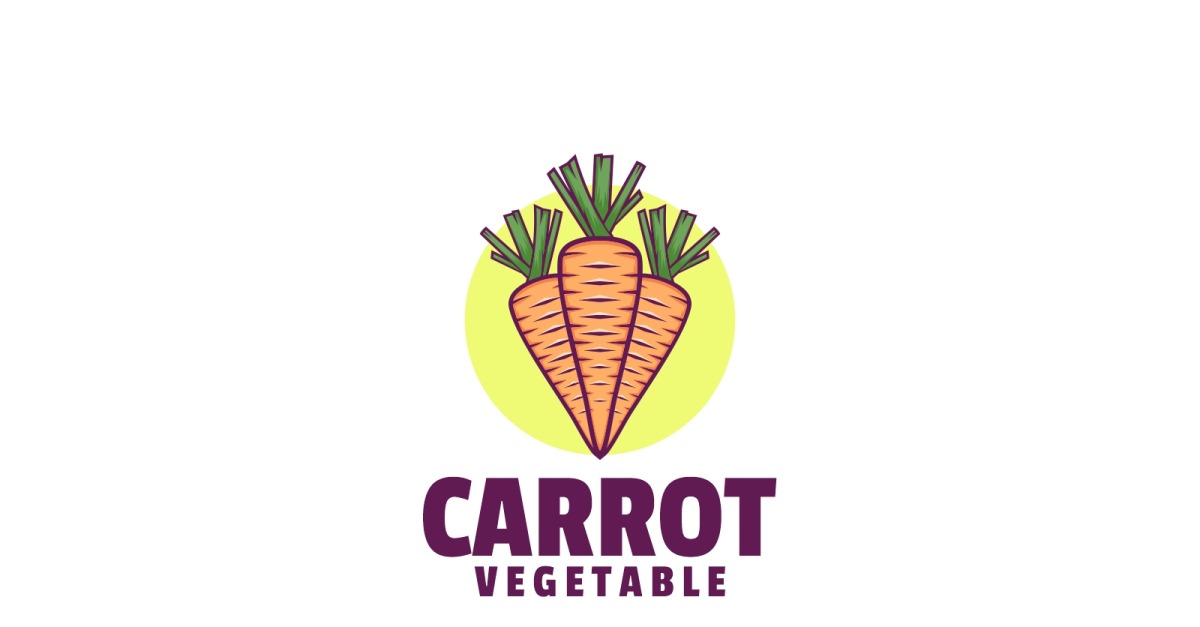 Carrot Simple Mascot Logo Style #219853 - TemplateMonster
