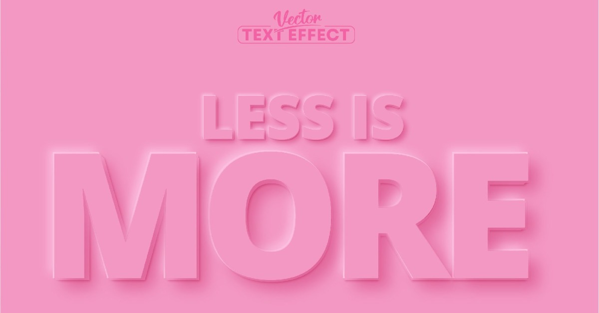 Less Is More - Editable Text Effect, Cartoon Font Style, Graphics ...