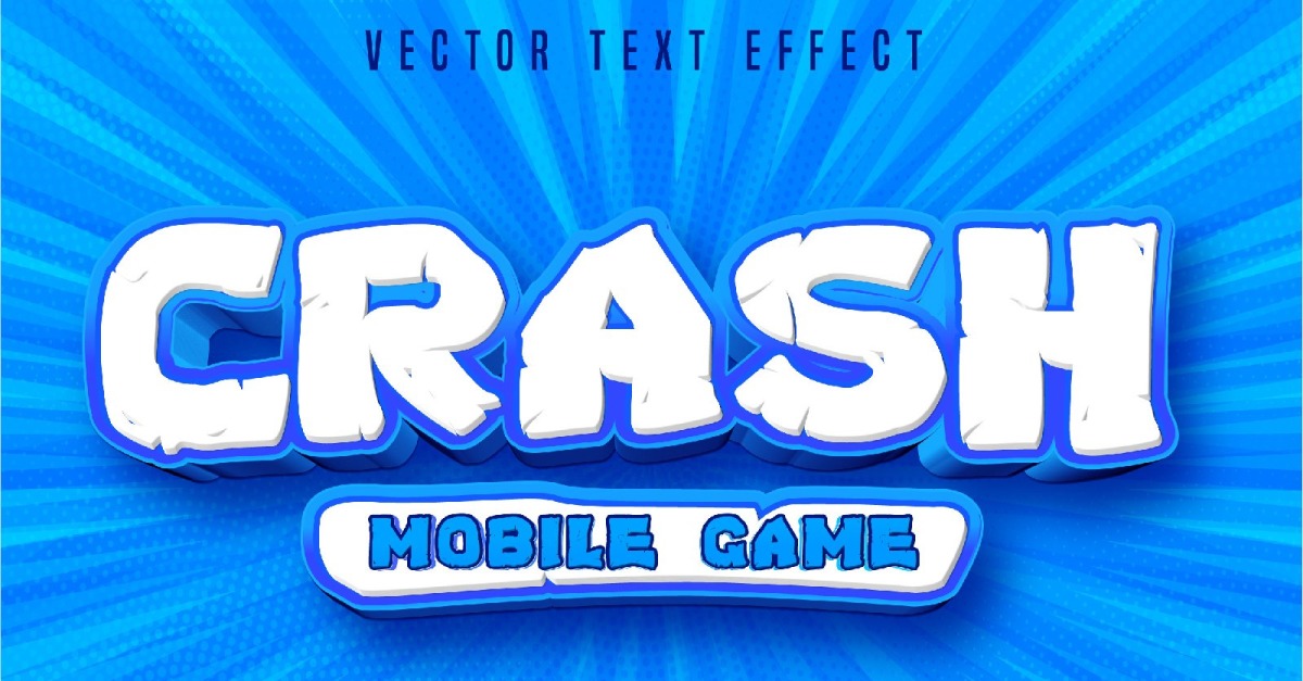 Crash - Editable Text Effect, Cartoon And Mobile Game Font Style ...