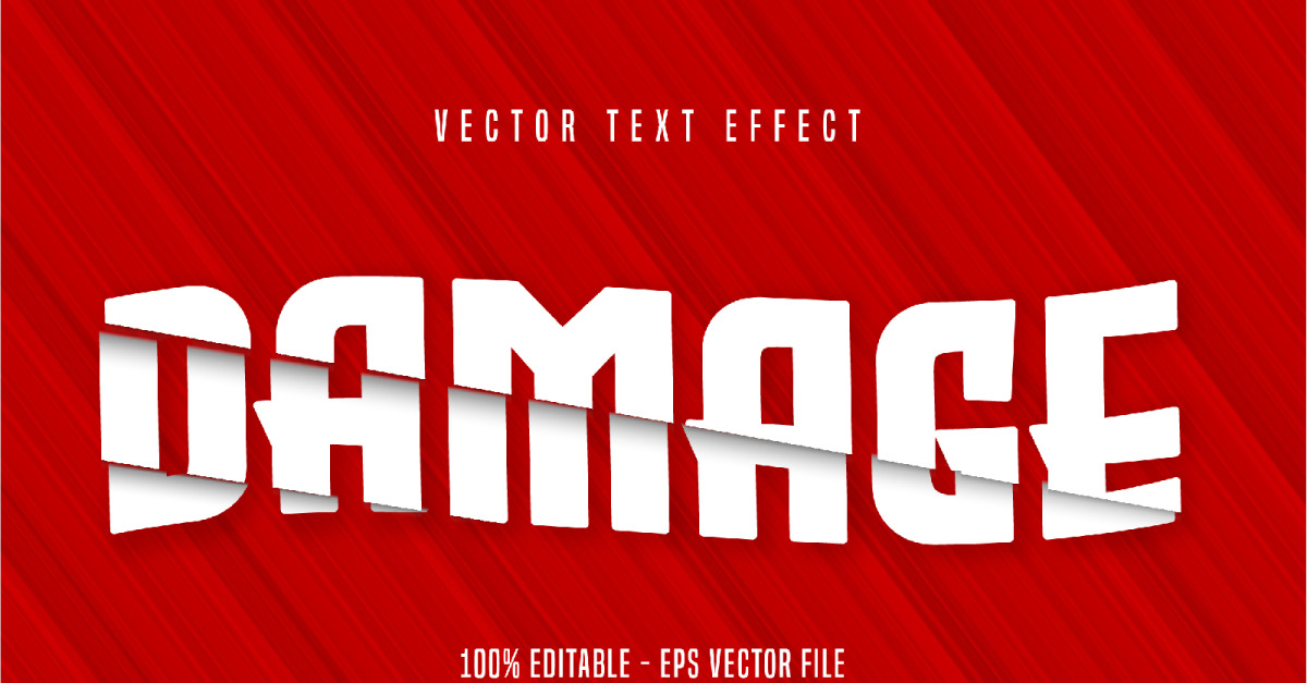 Damage Editable Text Effect Cutout Cartoon Font Style Graphics damage-editable-text-effect-cutout-cartoon-font-style-graphics