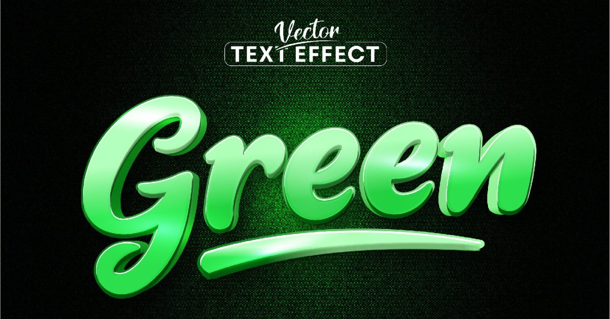 Green - Editable Text Effect, Green Textured Cartoon Font Style ...