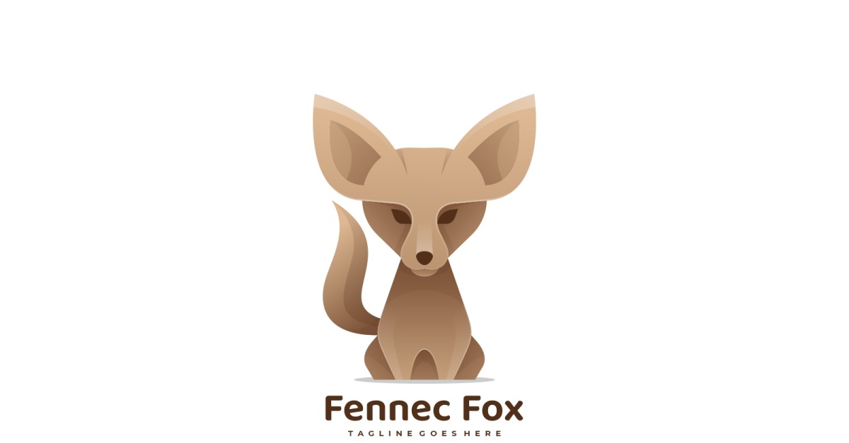 Fennec Fox Gradient Logo Template #220145 - TemplateMonster