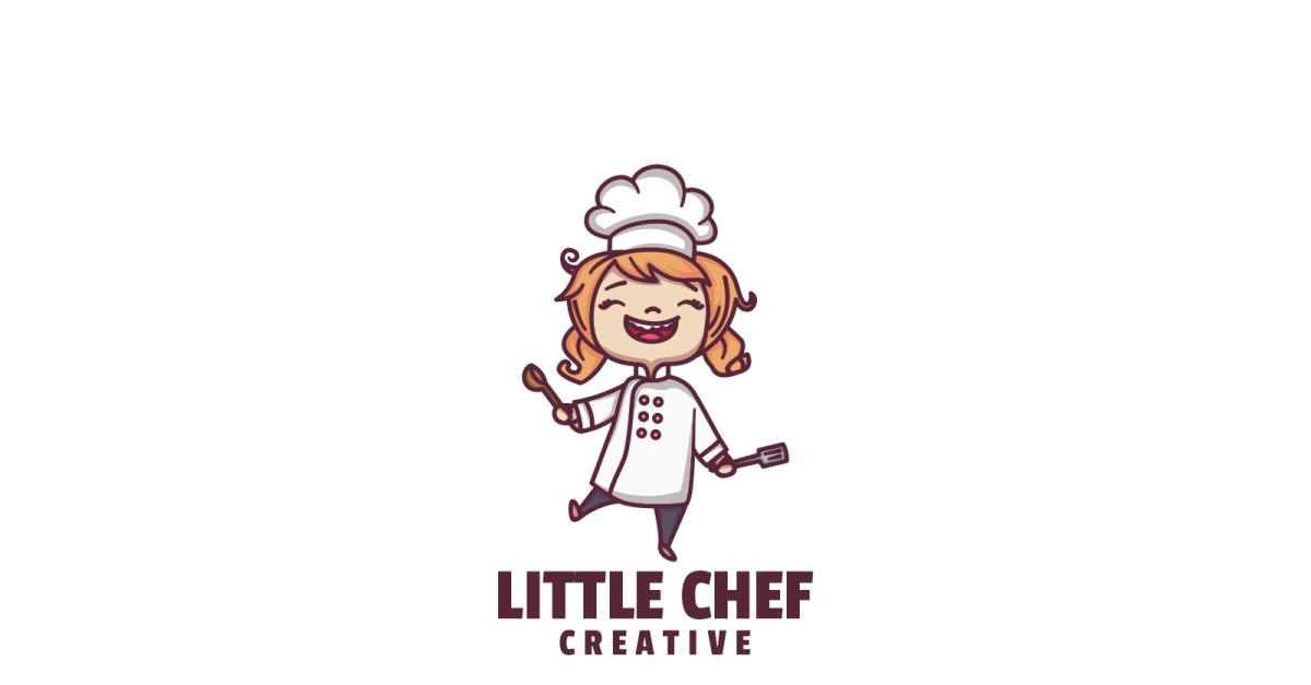 Little Chef Cartoon Logo Style #220150 - TemplateMonster