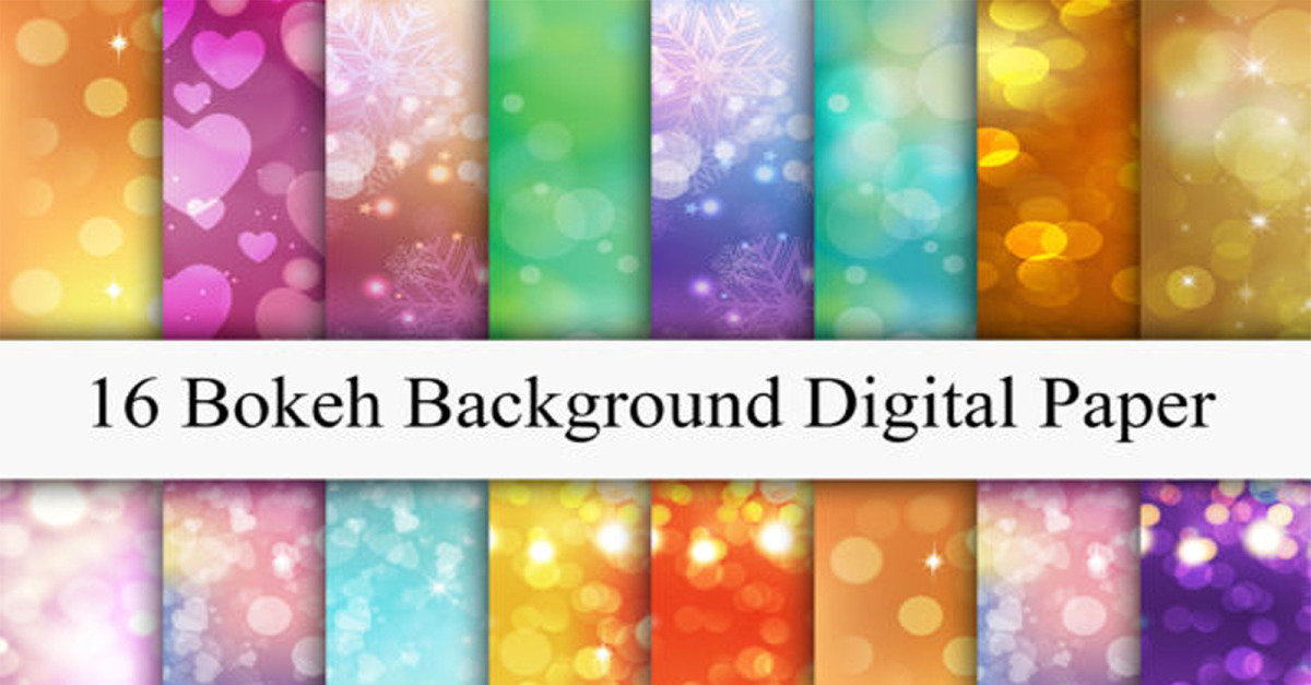 Bokeh Background Digital Papers #220320 - TemplateMonster